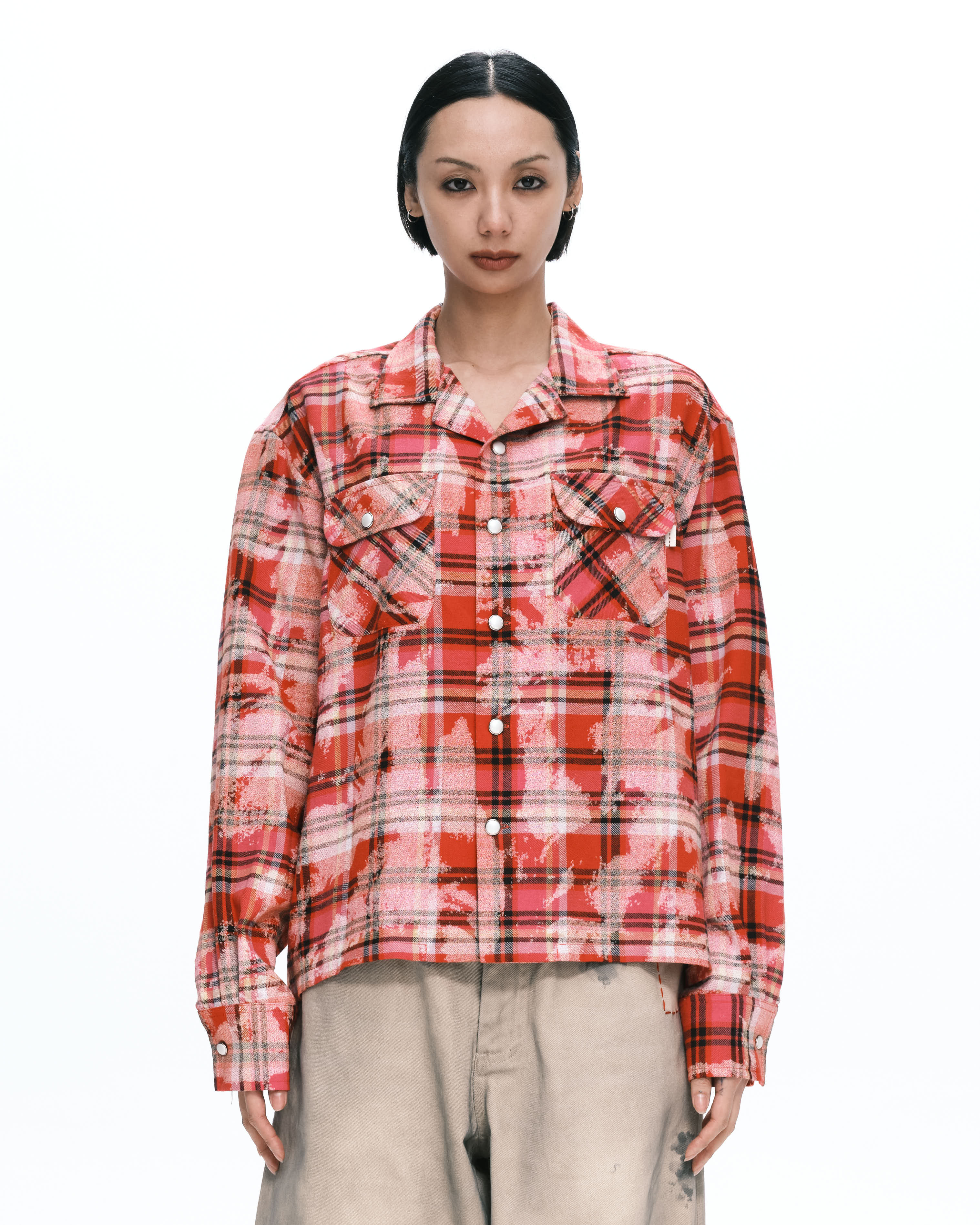 Hand bleach l/s shirt – PLATEAU STUDIO
